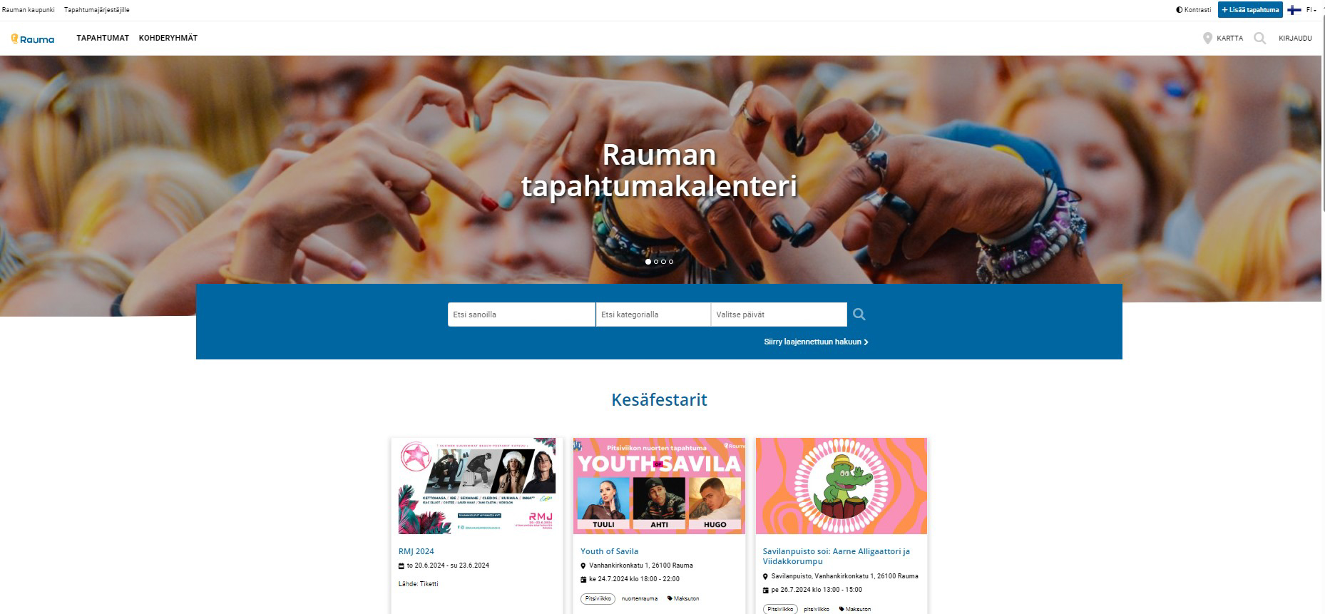 Rauman kaupungin tapahtumakalenteri uudistui - Rauman kaupunki