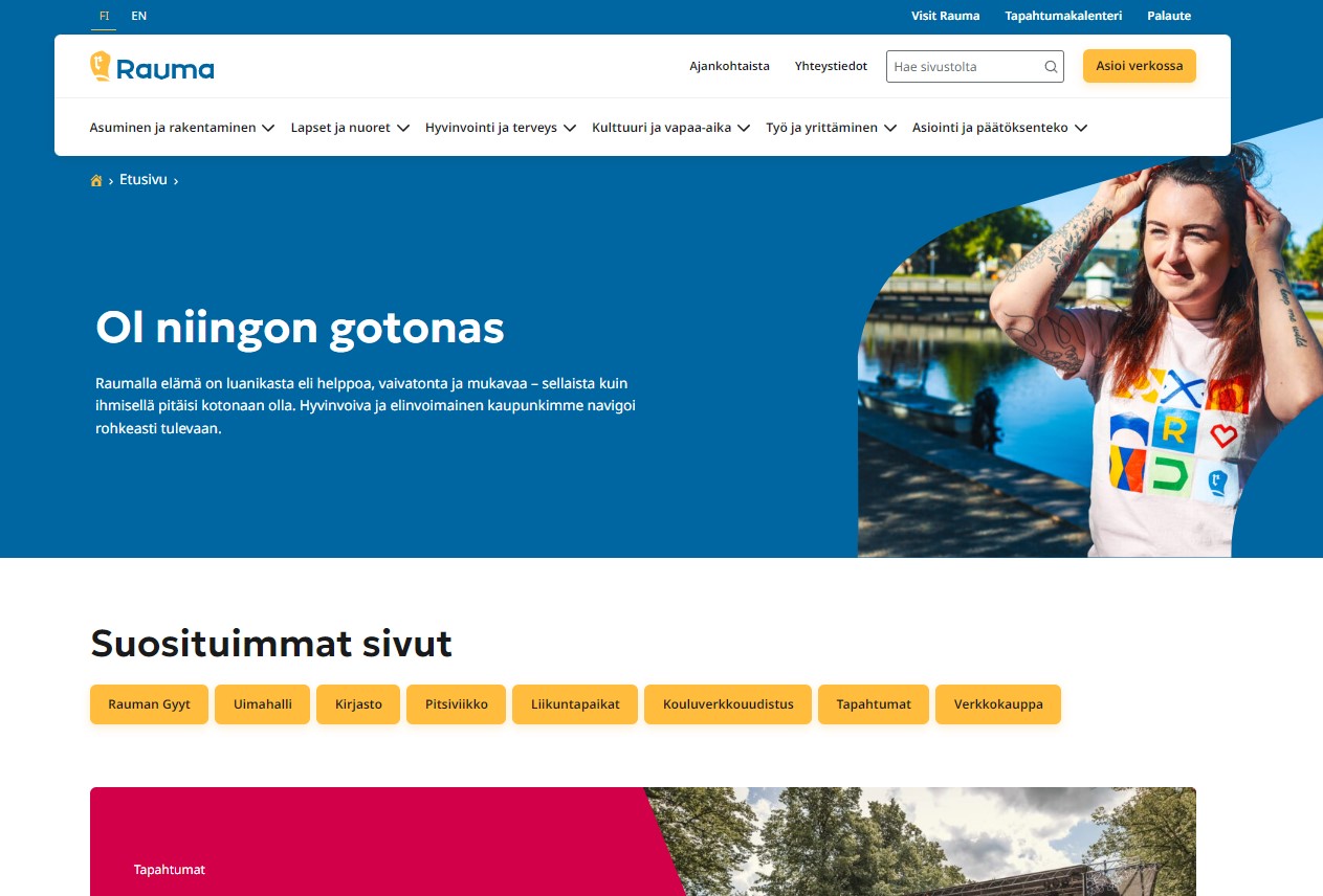 Rauman kaupungin uudet verkkosivut on julkaistu - Rauman kaupunki